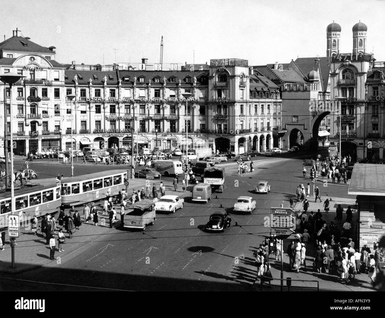 geography / travel, Germany, Munich, squares, Karlsplatz (Stachus ...