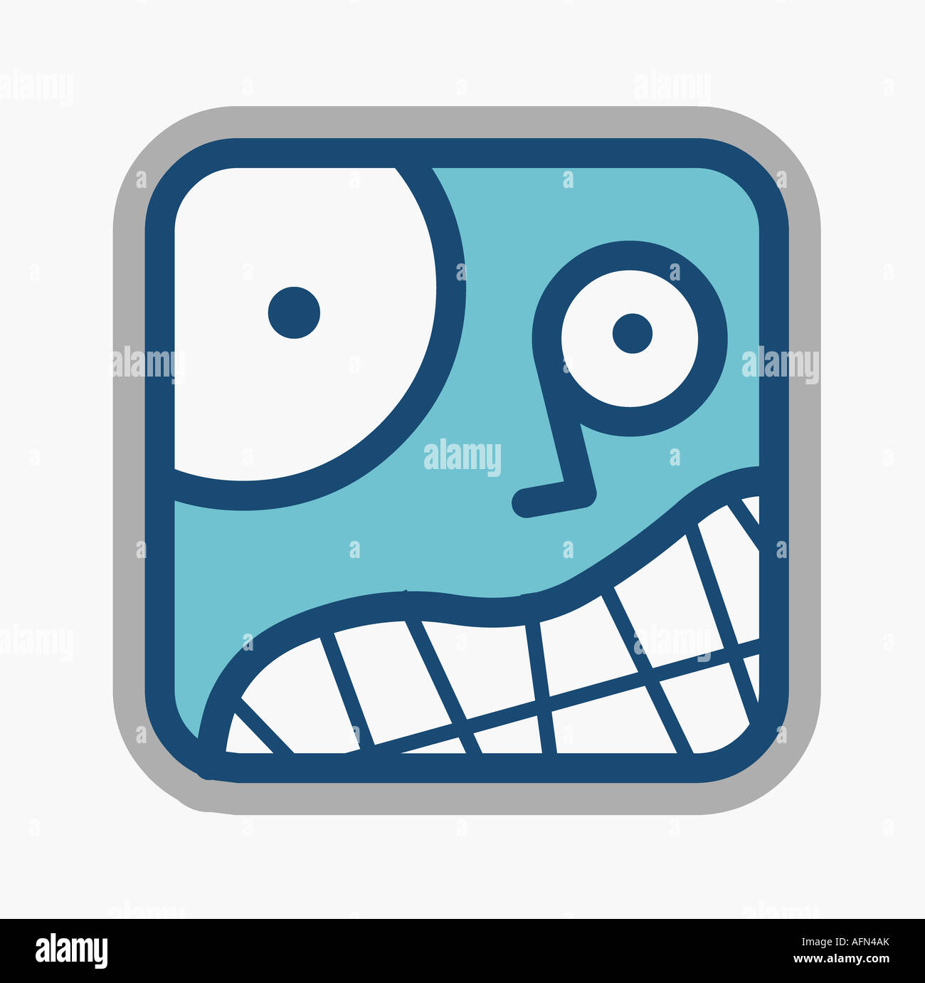 Human face in a square Stock Photo - Alamy