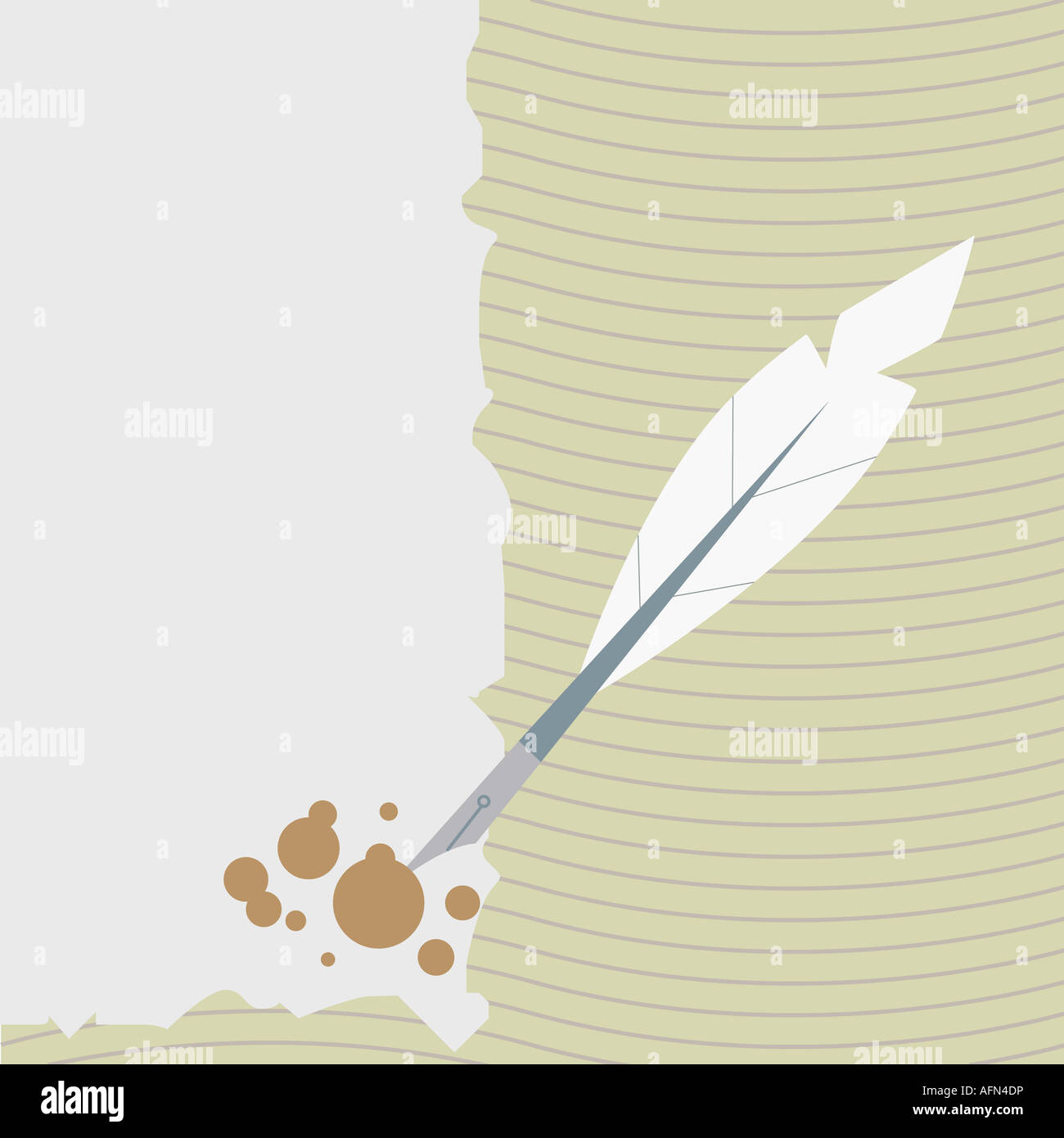 Close-up of a quill pen Stock Photo - Alamy