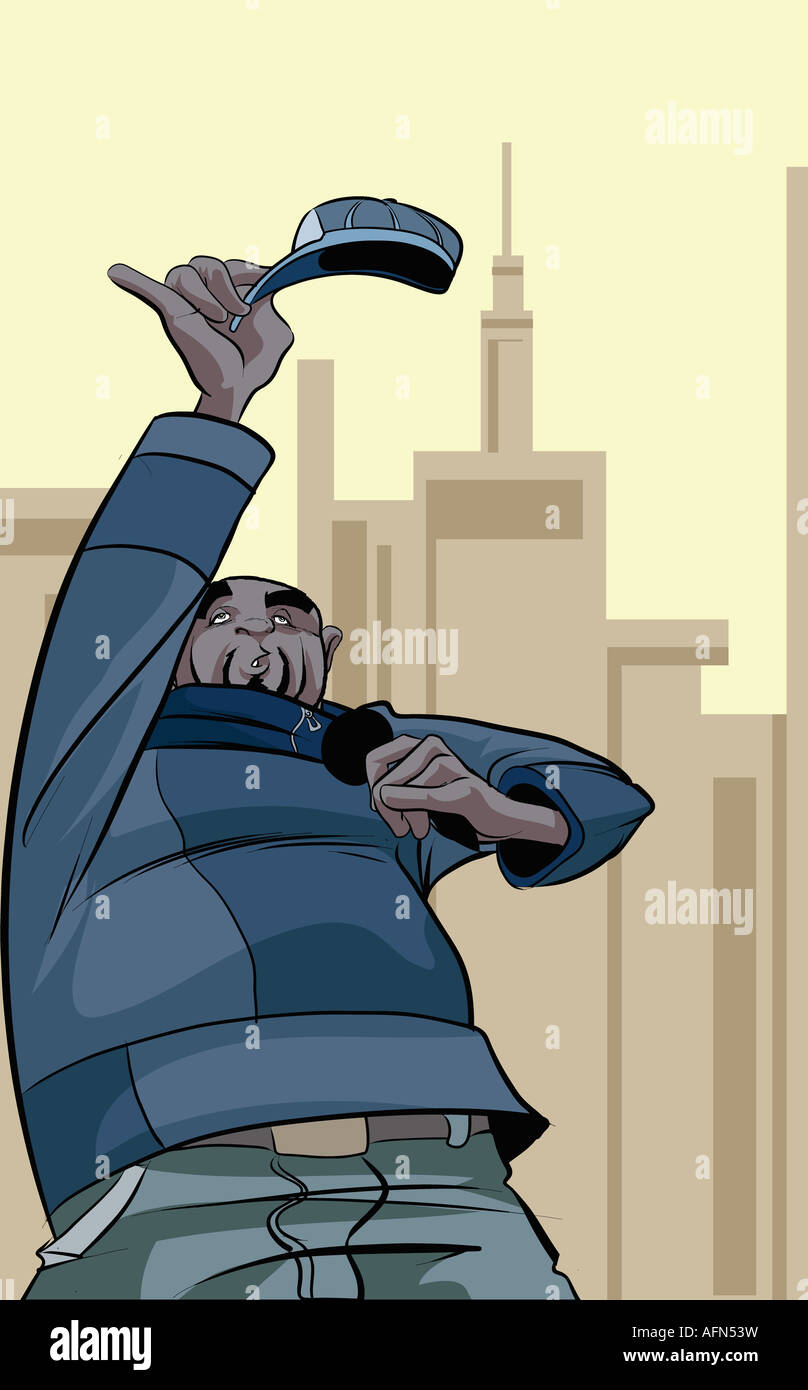 Man raising his cap Stock Photo - Alamy