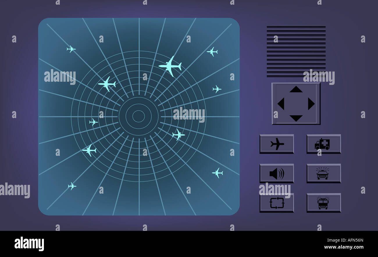 Airplane radar screen hi-res stock photography and images - Alamy