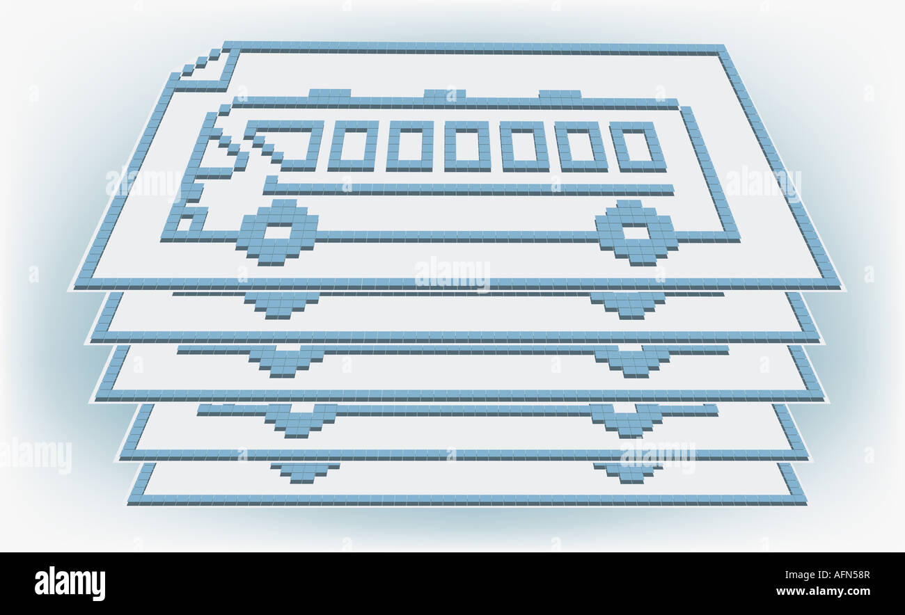 Bus drawn on sheets of paper Stock Photo - Alamy