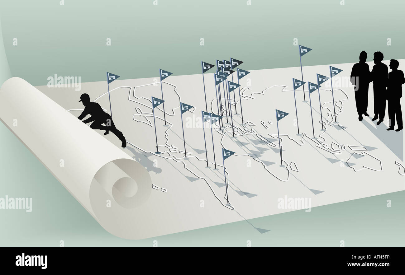 Four map hi-res stock photography and images - Alamy