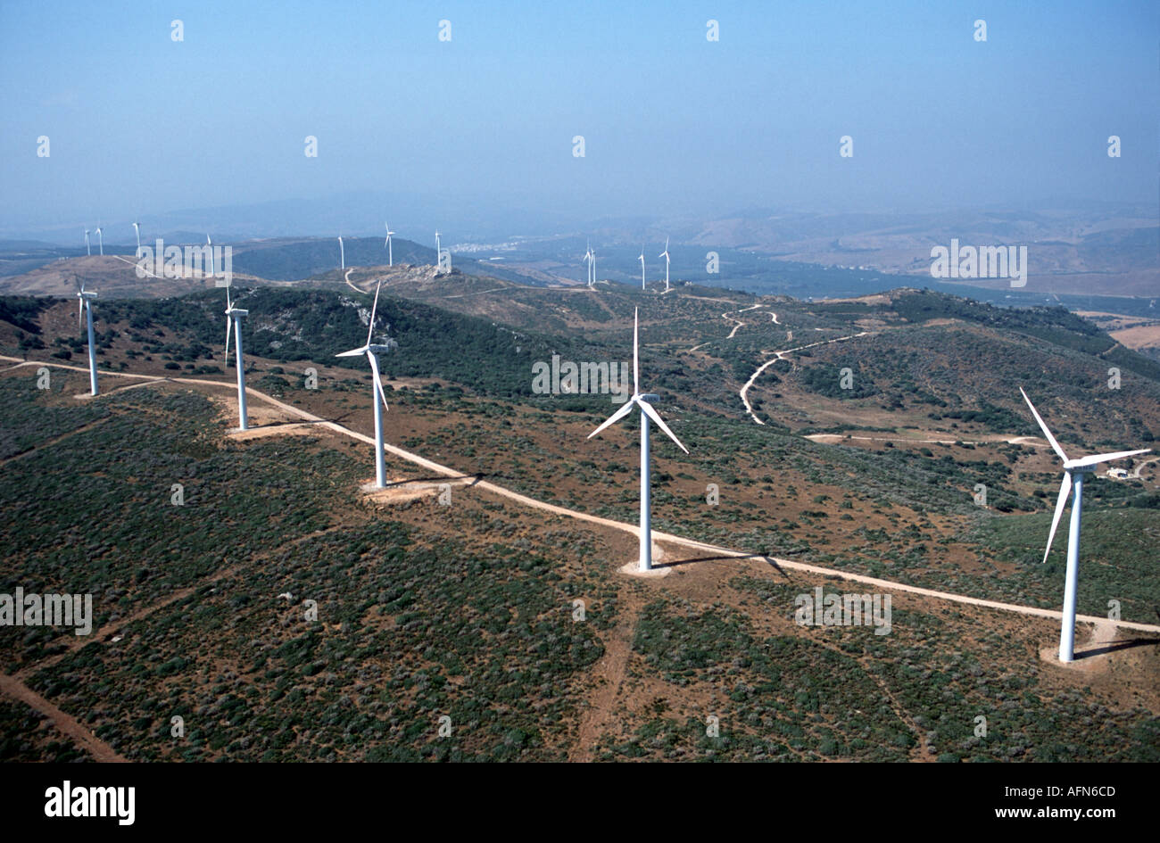 Aerial view of wind farm in Spain Stock Photo - Alamy