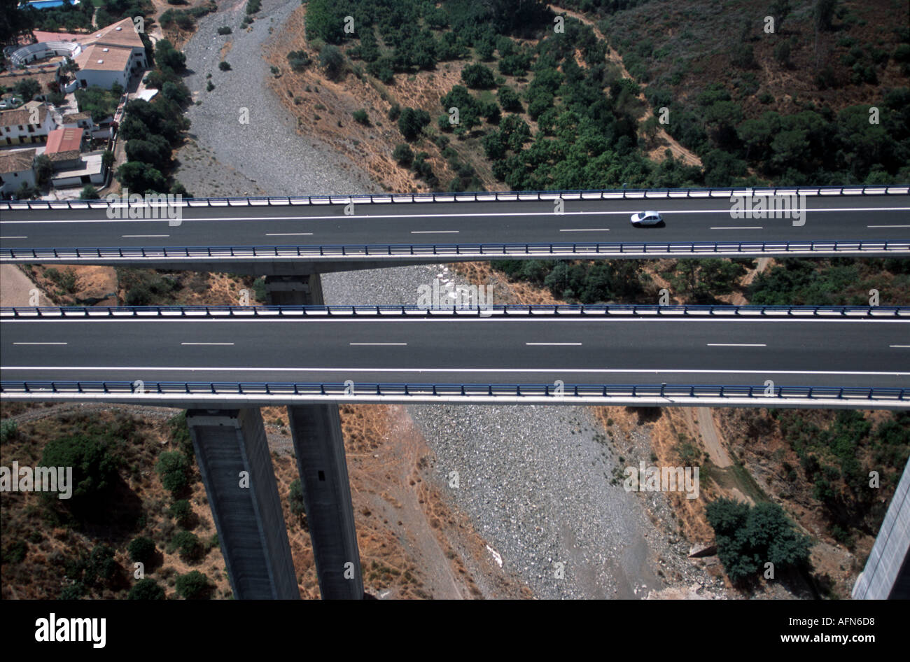 Aerial view of Spanish motorway Stock Photo - Alamy