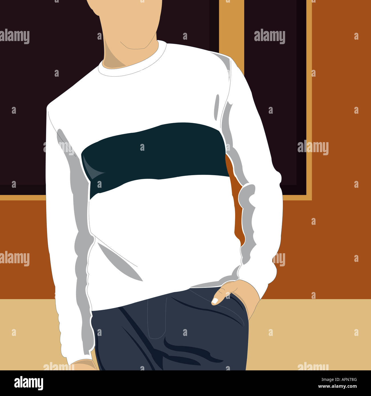Hand in pocket illustration hi-res stock photography and images - Alamy