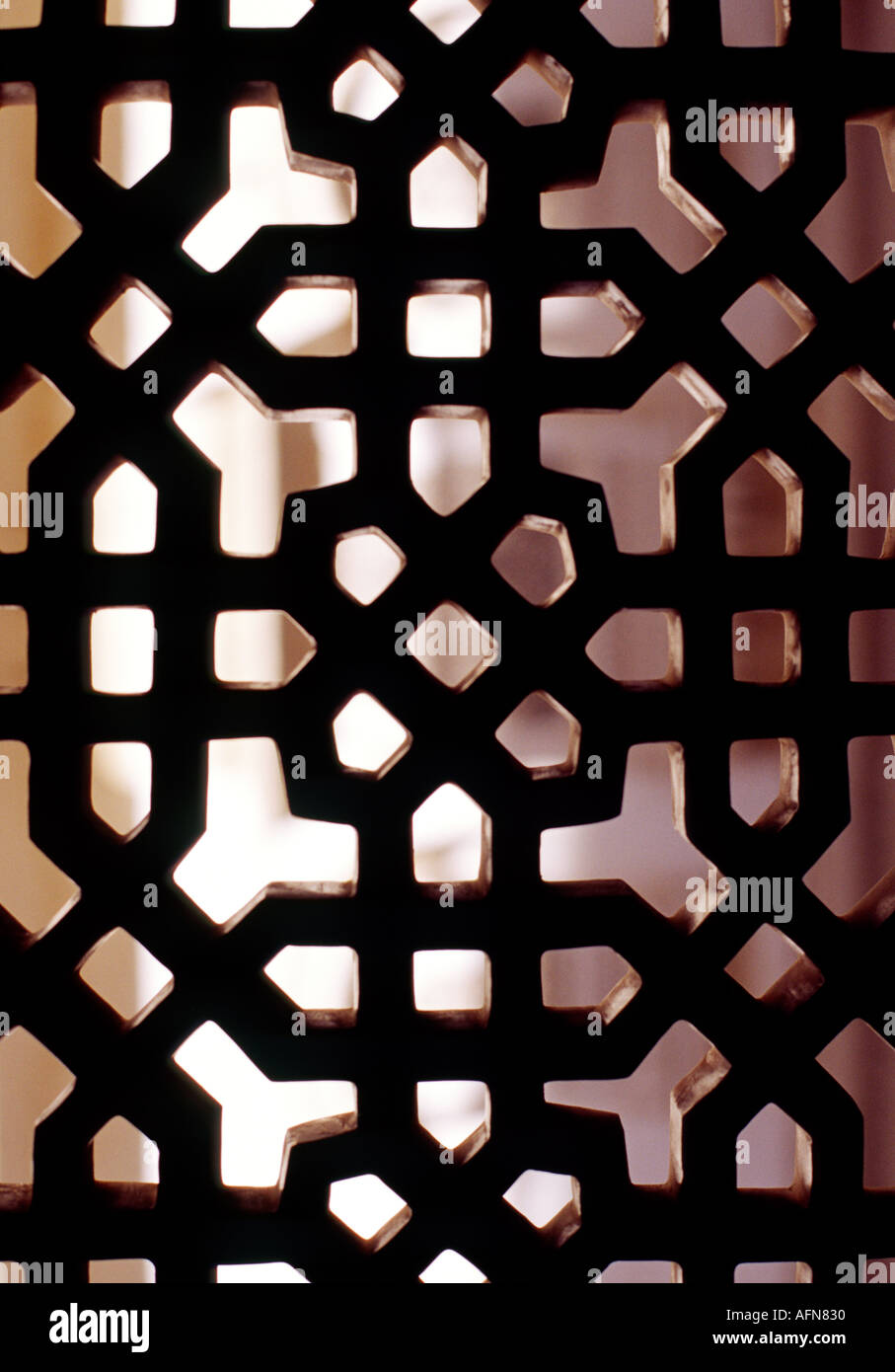 Ornate stone windows grating part of Indian royal palace architecture ...