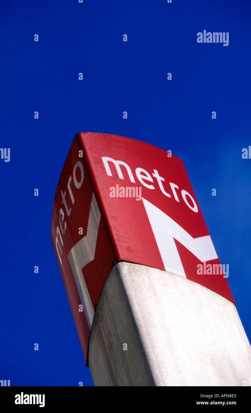 Portugal Lisbon Metro sign Stock Photo - Alamy