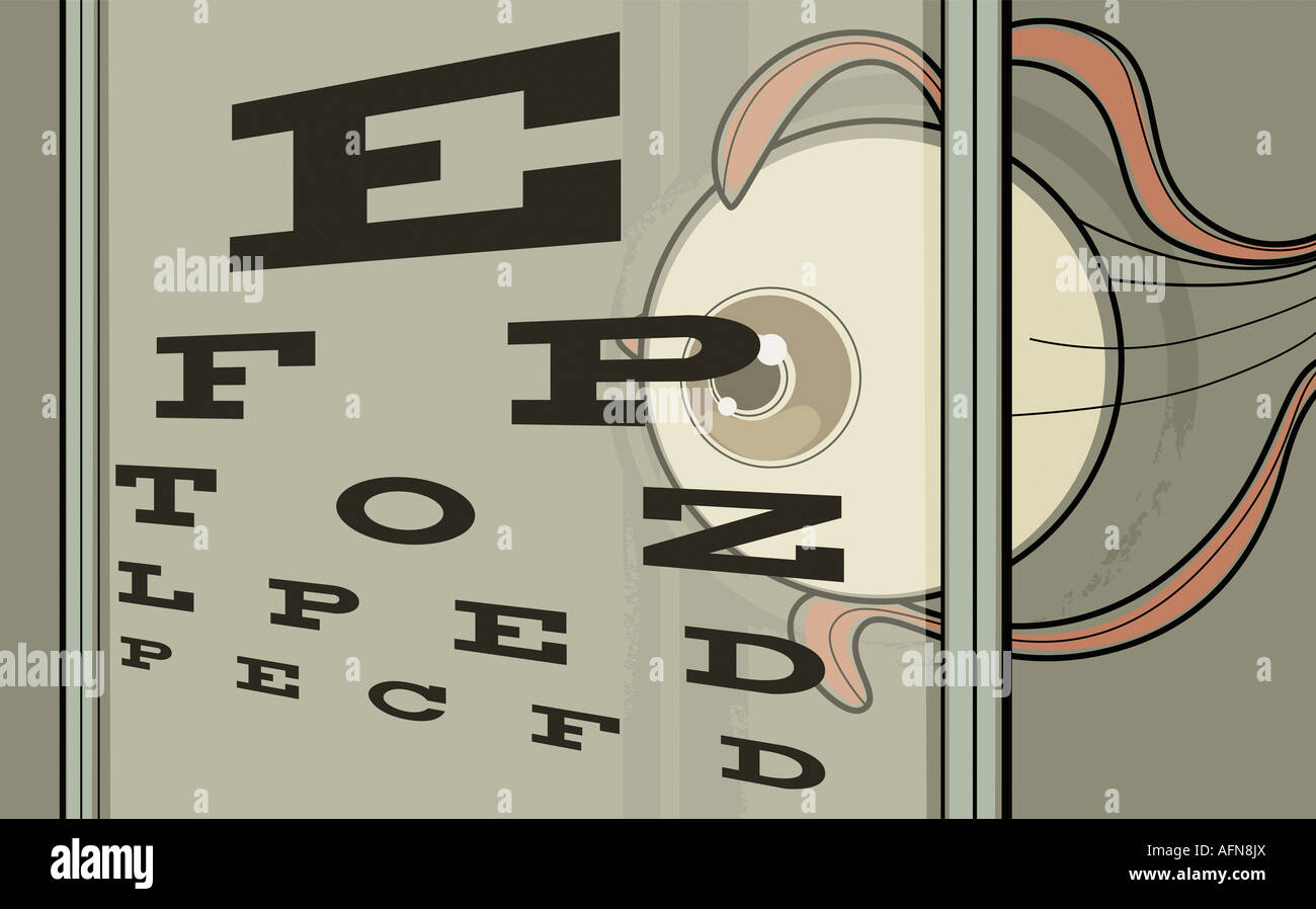 Close-up of an eye chart Stock Photo - Alamy