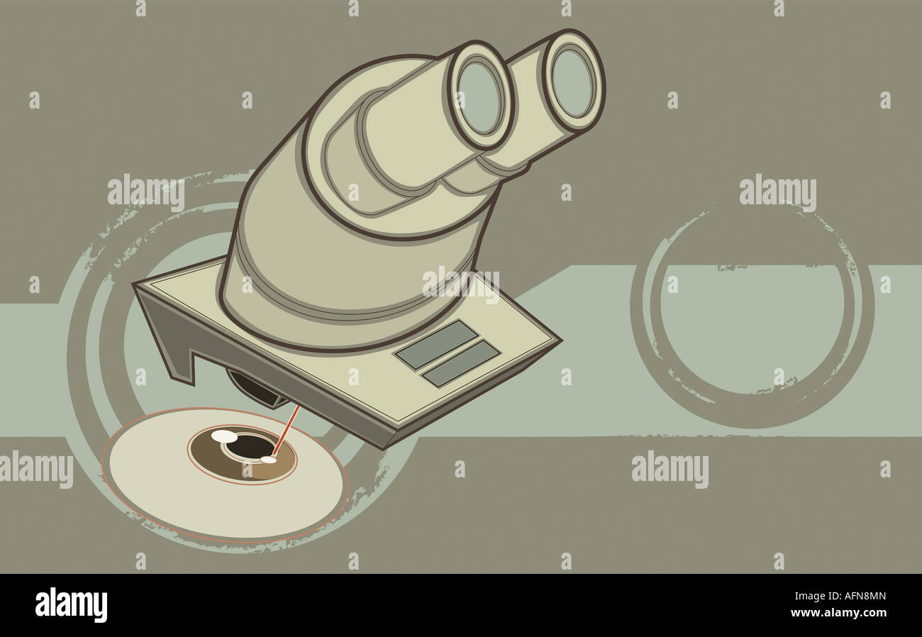 Eye test equipment examining human eye Stock Photo - Alamy