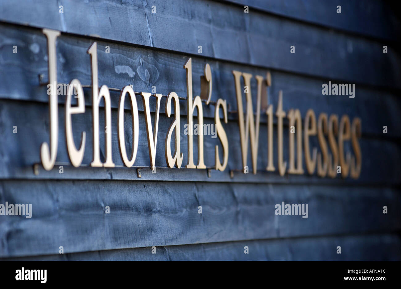 Sign on a Jehovah's Witness church Stock Photo - Alamy