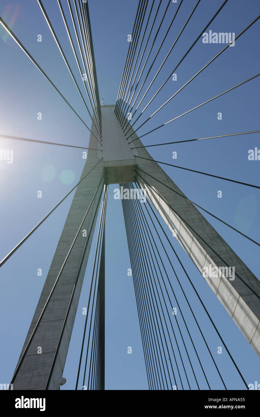 View crossing the Anzac Bridge Sydney Australia Stock Photo - Alamy