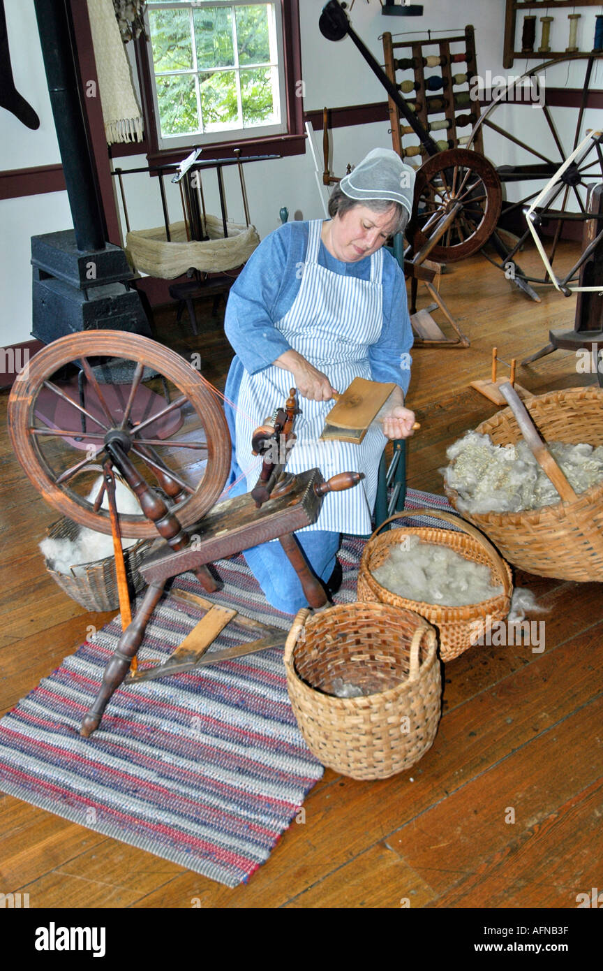 Spinning wool for clothing Historic Shaker Village of Pleasant Hill ...