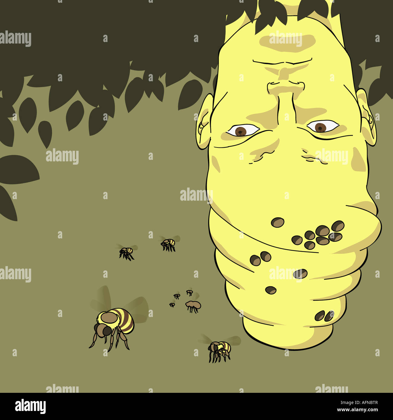 Illustration bee beehive in hi-res stock photography and images - Alamy