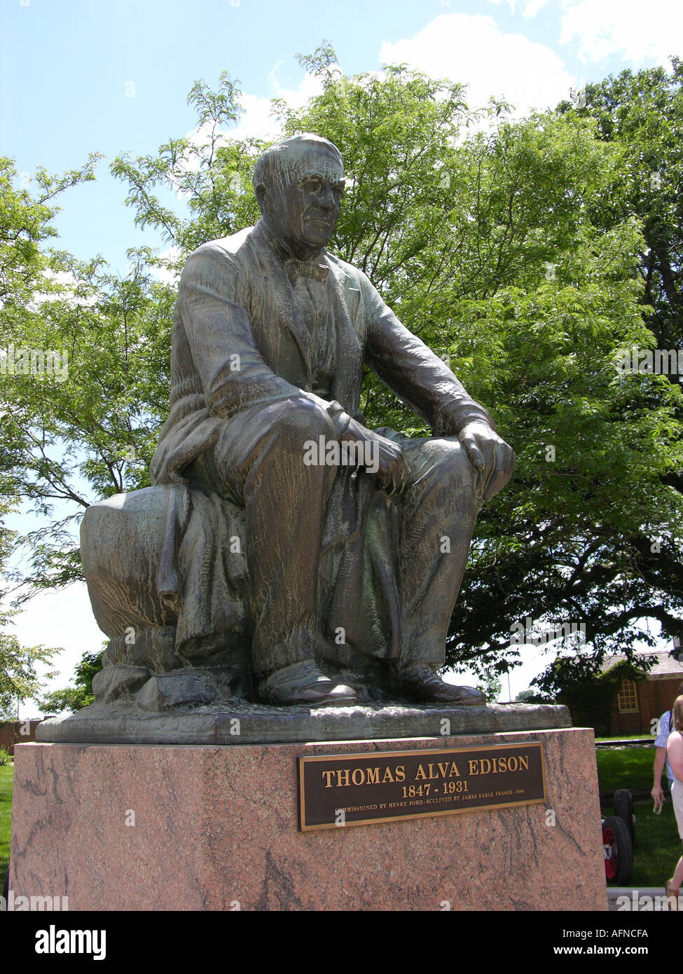 Thomas Edison Statue at Historic Greenfield Village and Henry Ford ...