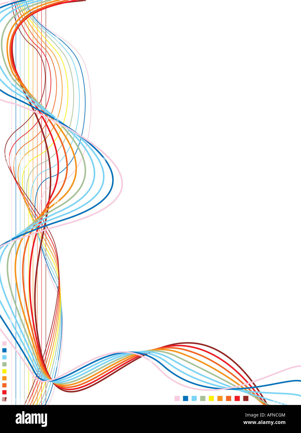 Illustrated wavy lined background with plenty of room to add your own ...