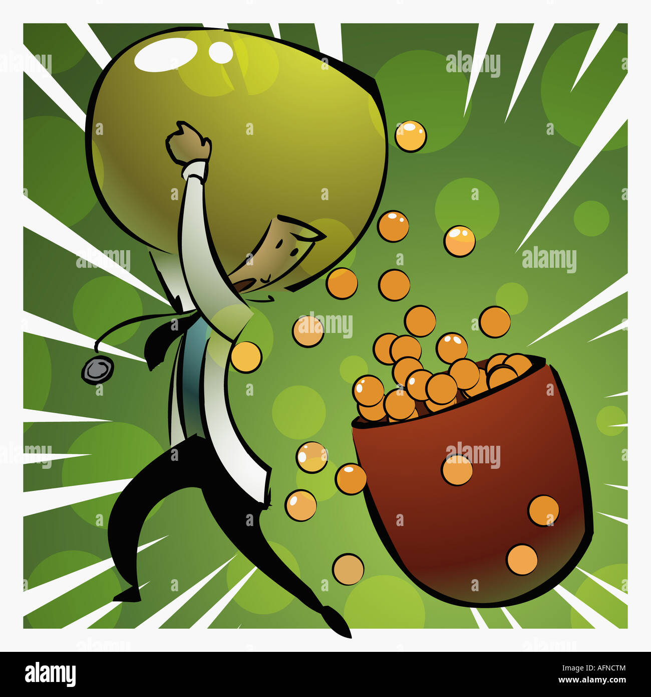 Male doctor carrying a half of a broken capsule Stock Photo - Alamy