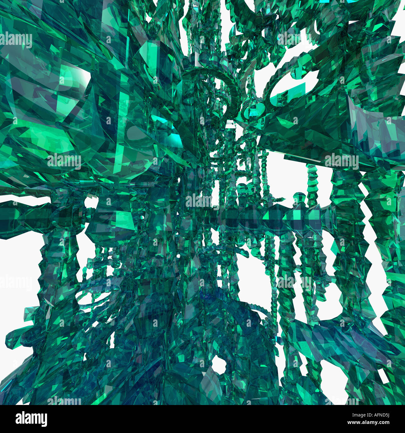 Close-up of a 3-d green abstract patterns Stock Photo - Alamy