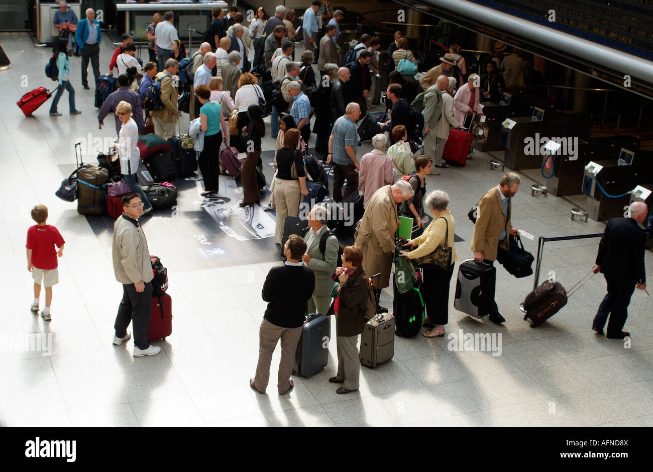 Group of Travellers Passengers Tourists with Luggage and Baggage Stock ...