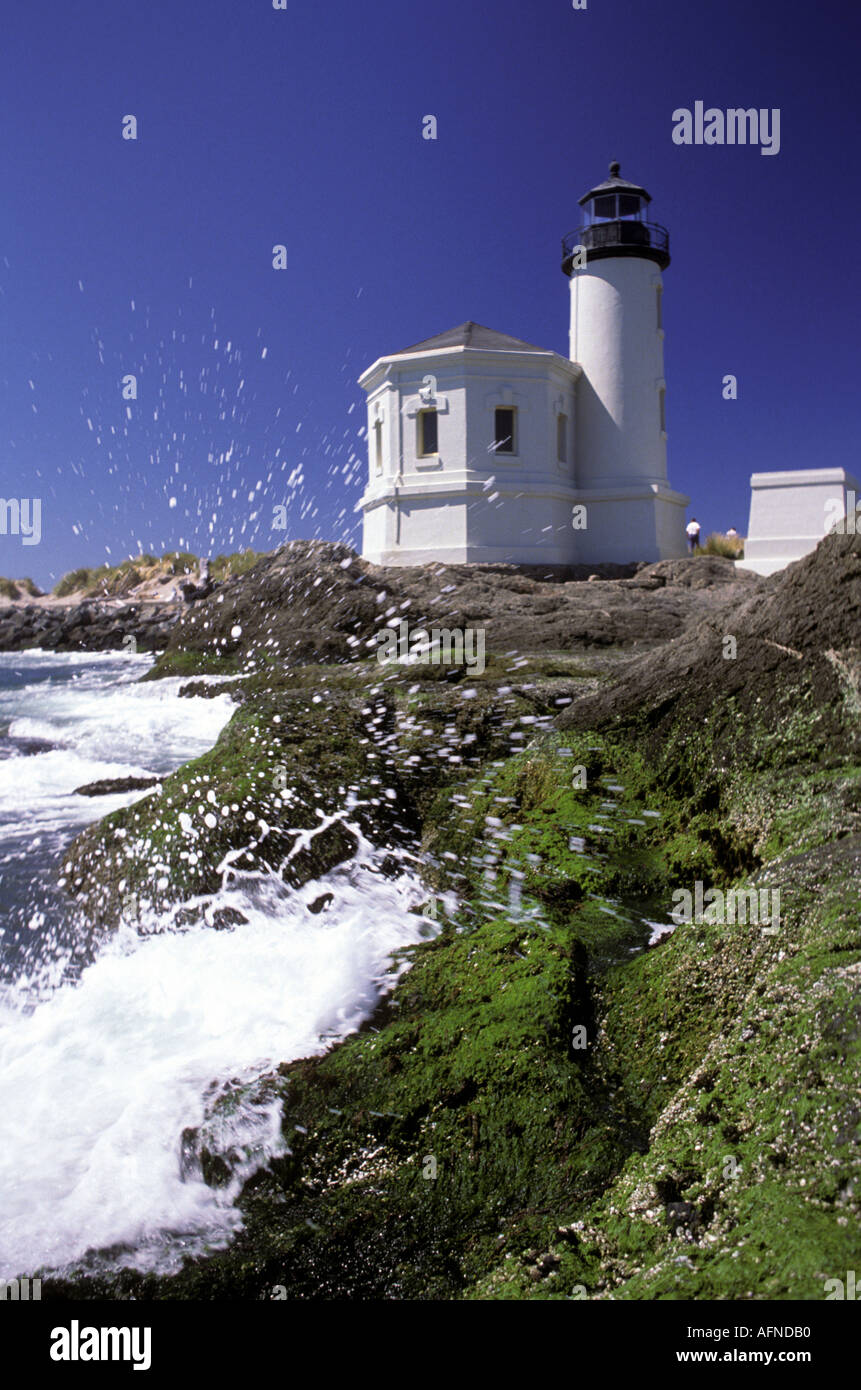 Coquille River Lighthouse Bandon Oregon Stock Photo - Alamy