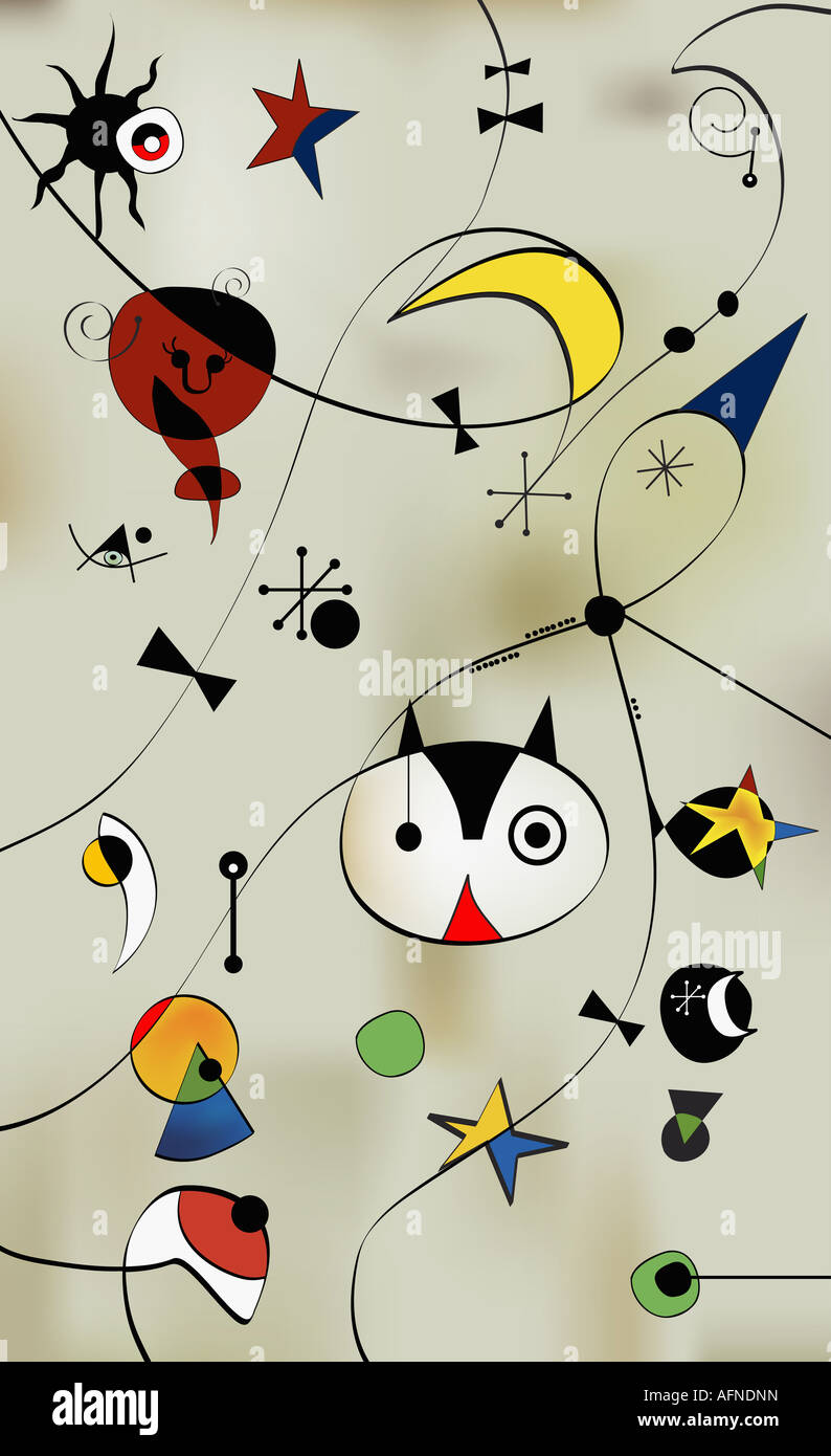 Cat face with stars and moons Stock Photo - Alamy