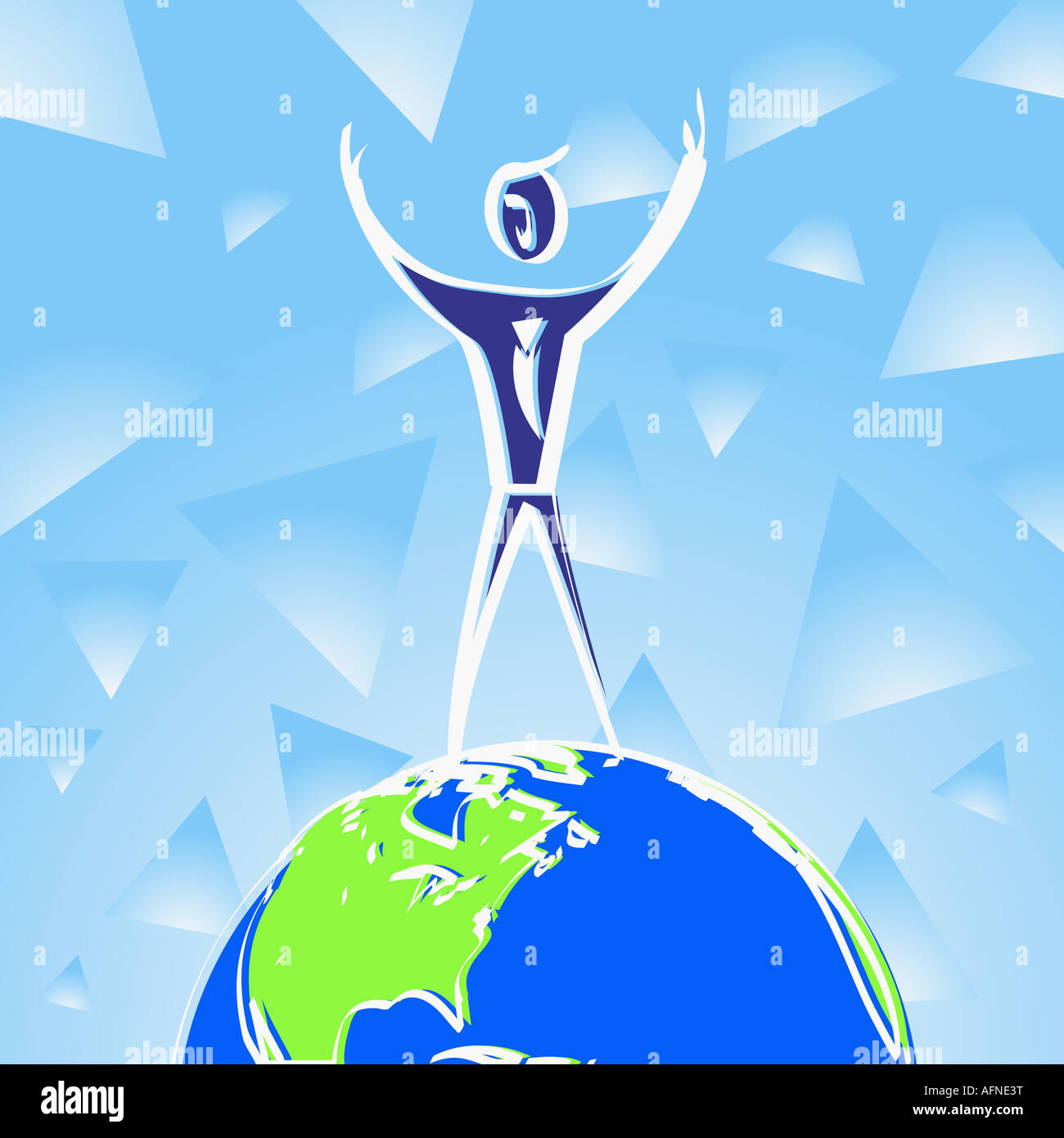 Man standing on globe hi-res stock photography and images - Alamy