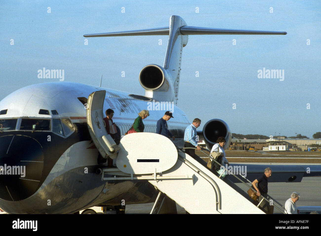 Passengers disembark hi-res stock photography and images - Alamy