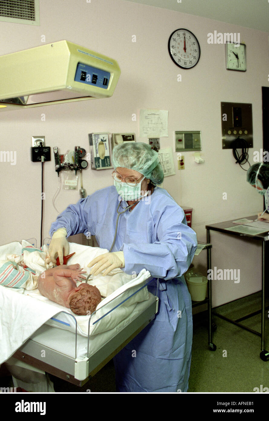 Hospital scenes of the birth of a child Stock Photo - Alamy
