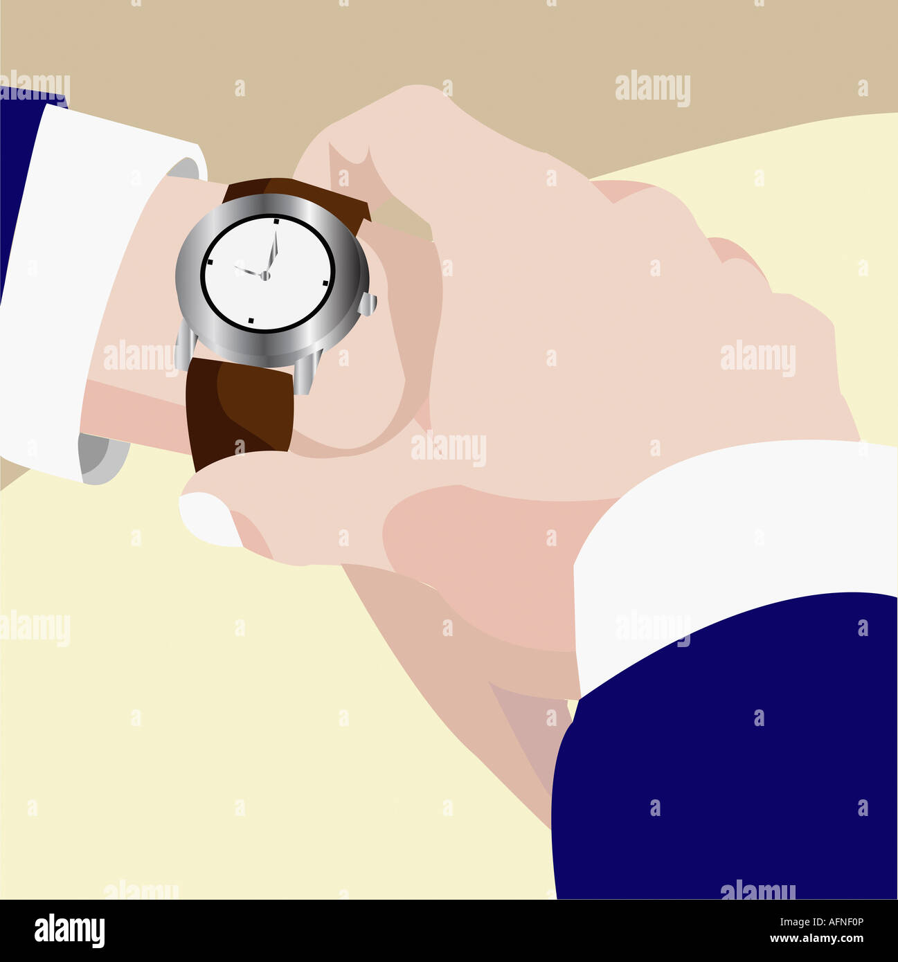 Businessman checking the time Stock Photo - Alamy