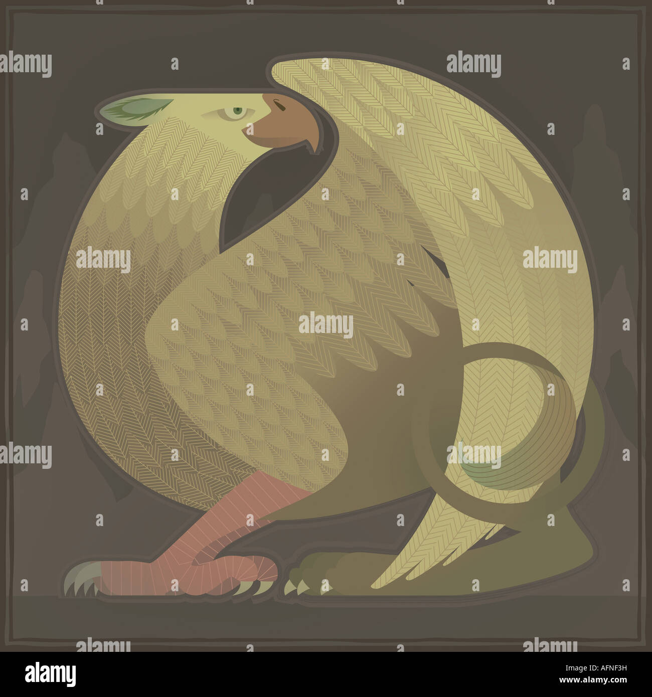 Mythological eagle with a body of a lion Stock Photo - Alamy