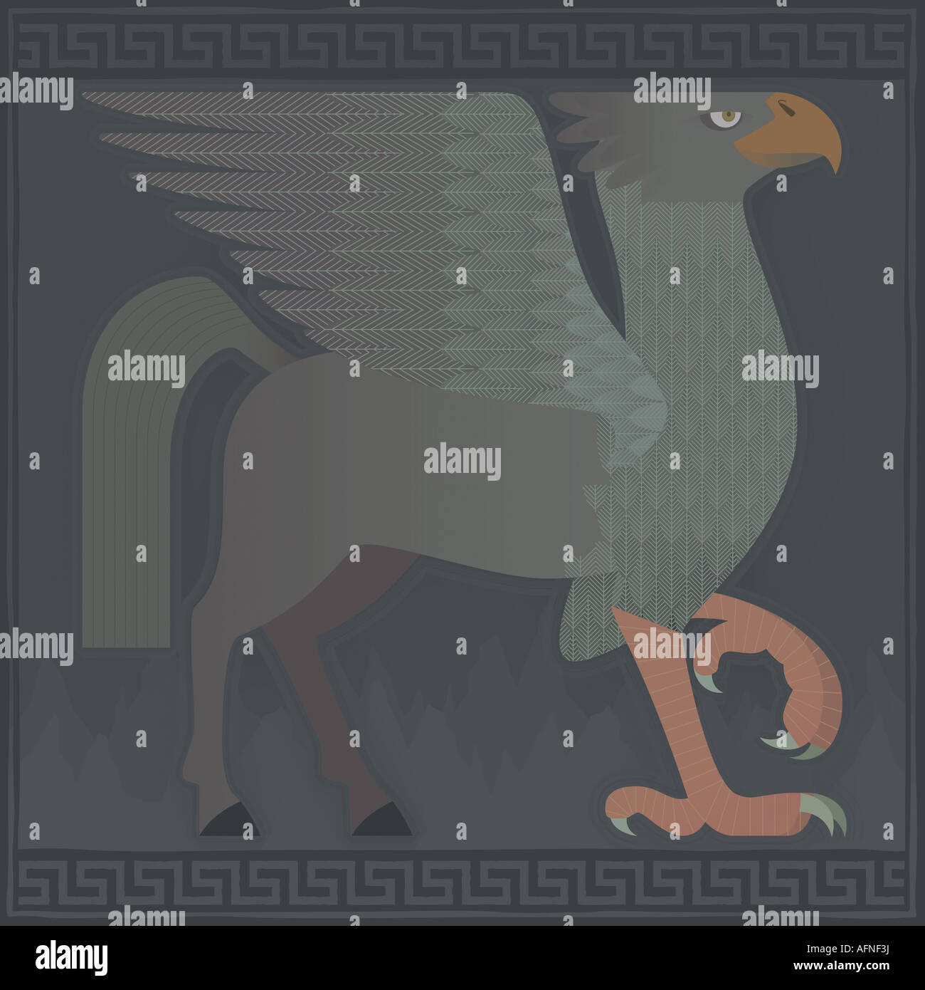 Mythological eagle with a body of a horse Stock Photo - Alamy