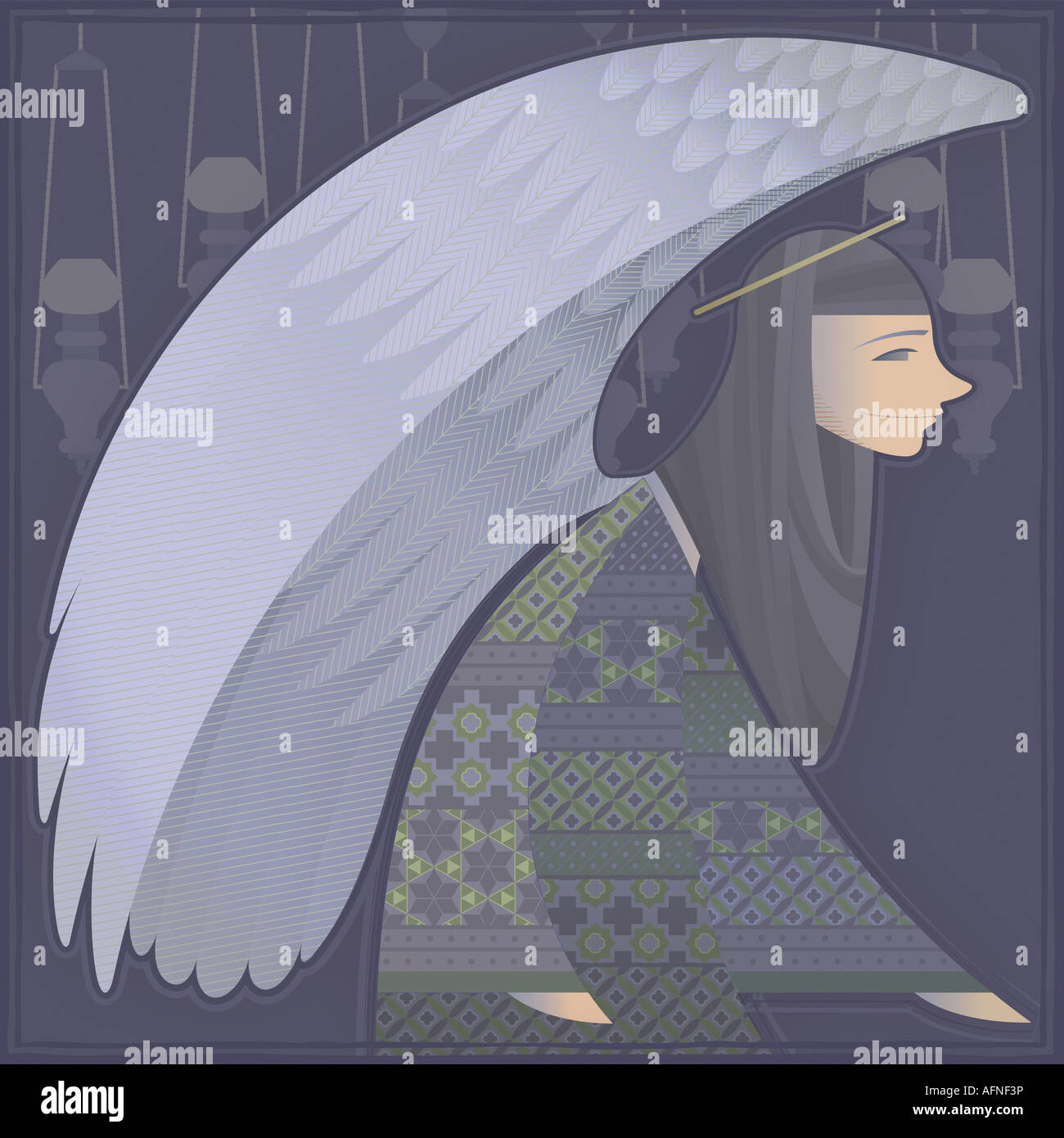 Side profile of an angel Stock Photo - Alamy