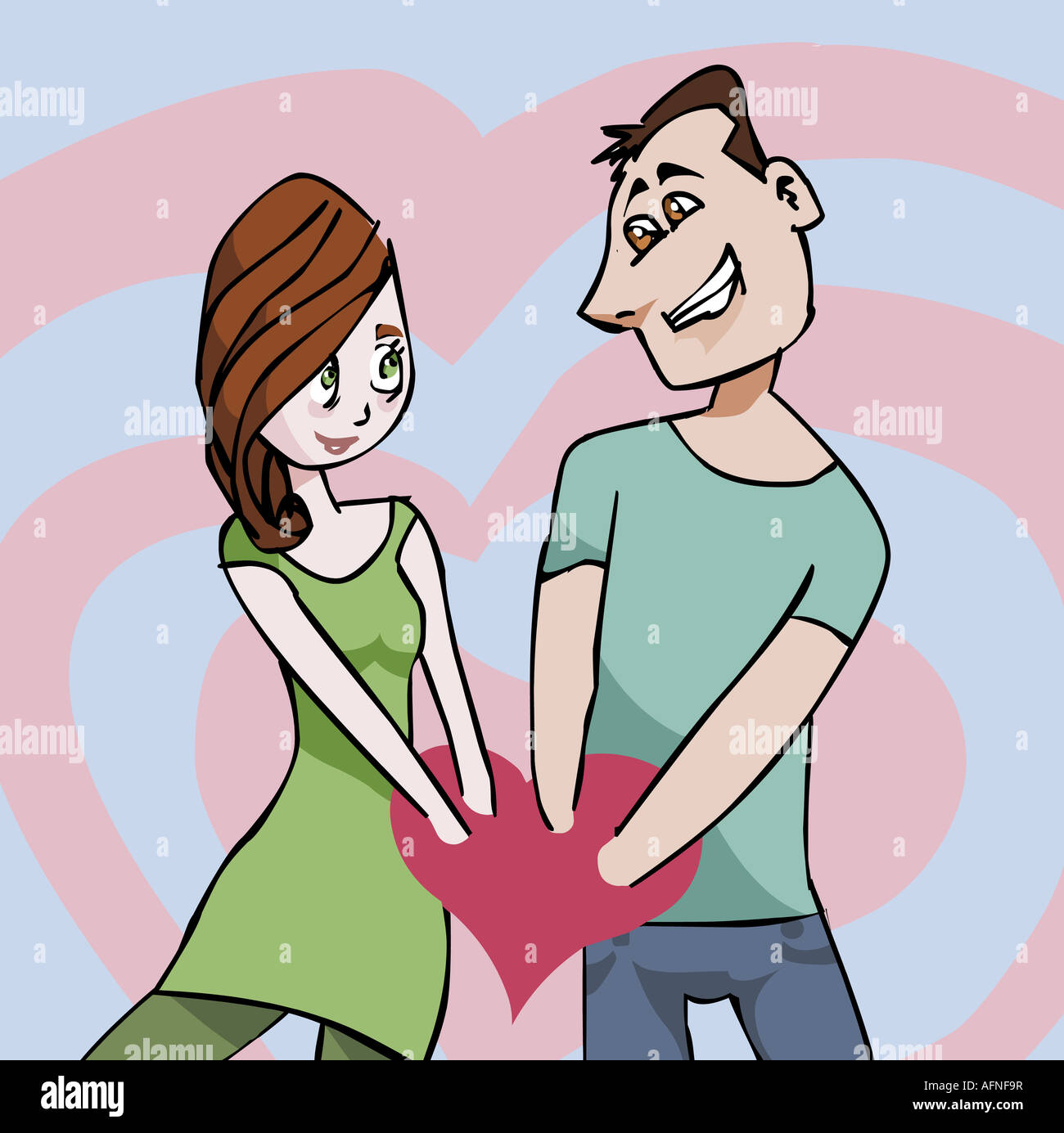 Two hands heart illustration hi-res stock photography and images - Alamy