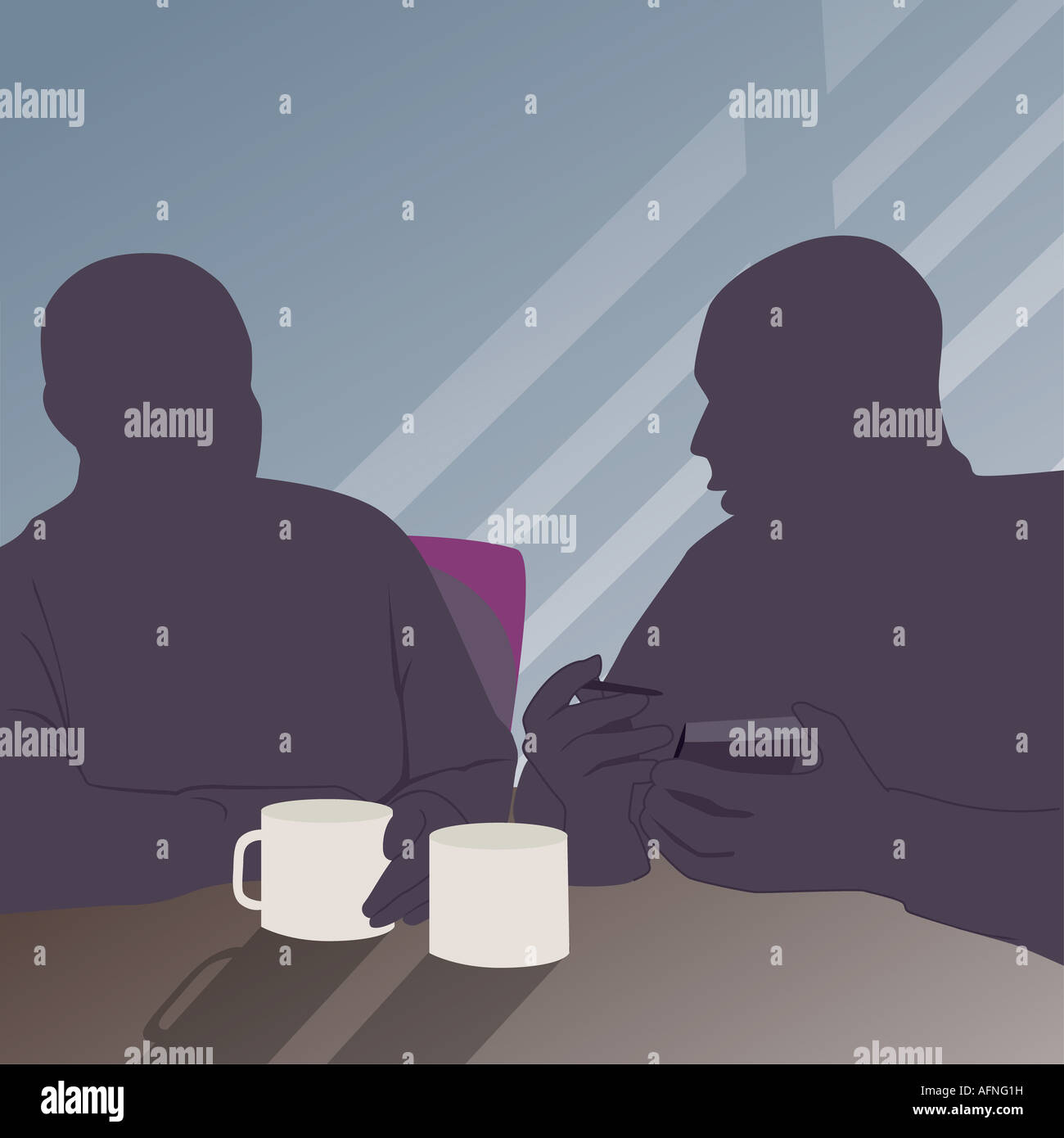 Two men at a table hi-res stock photography and images - Alamy