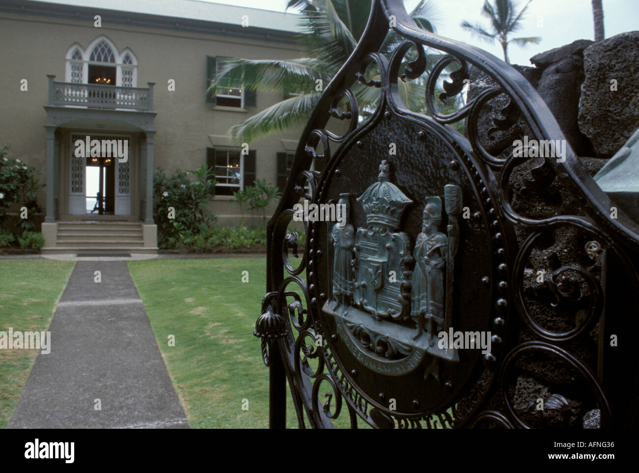 Royal Hulihee Palace Kona Big Island Hawaii Stock Photo - Alamy