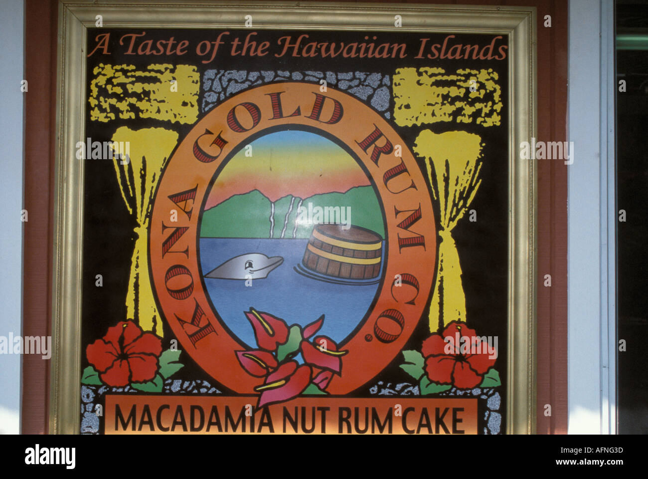 Sign at the Royal Kona Museum and Coffee Mill Kona Big Island Hawaii ...