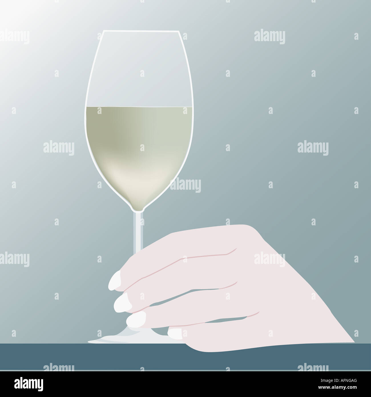 Human hand holding a glass of wine Stock Photo - Alamy