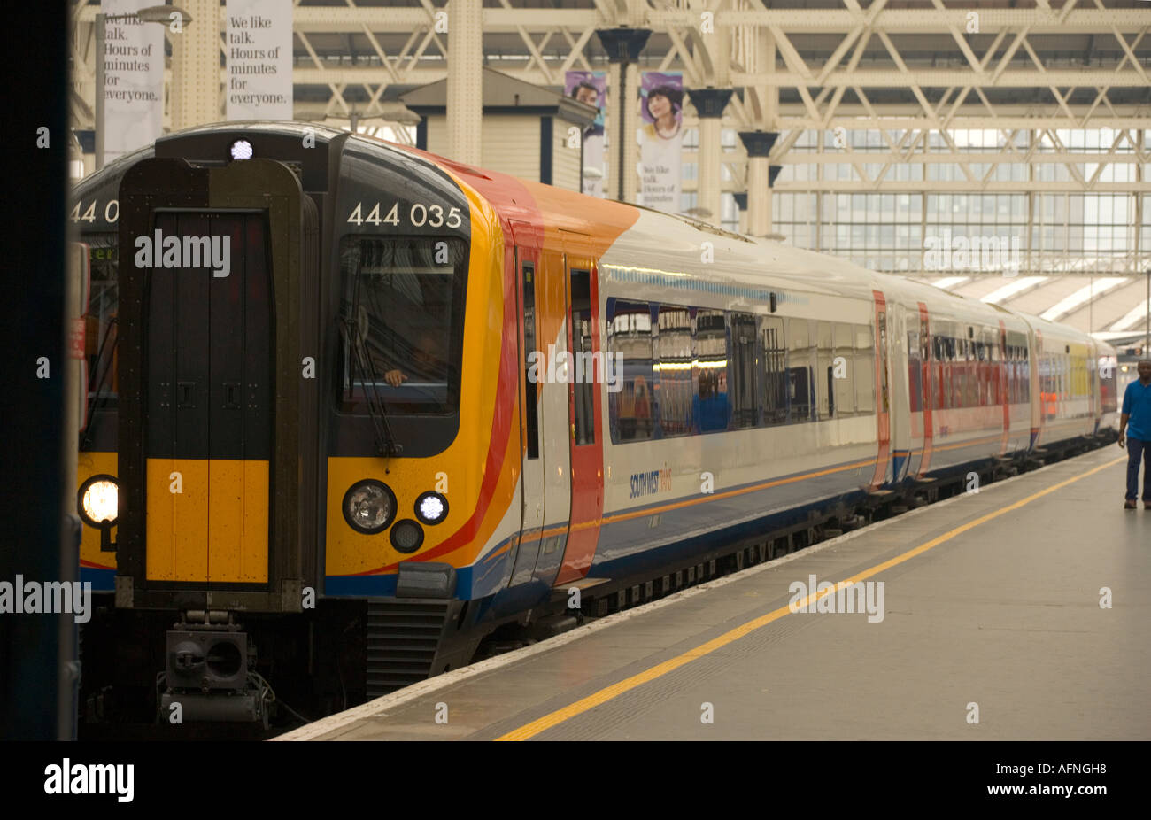 Train at Waterloo Station, London, England Stock Photo - Alamy