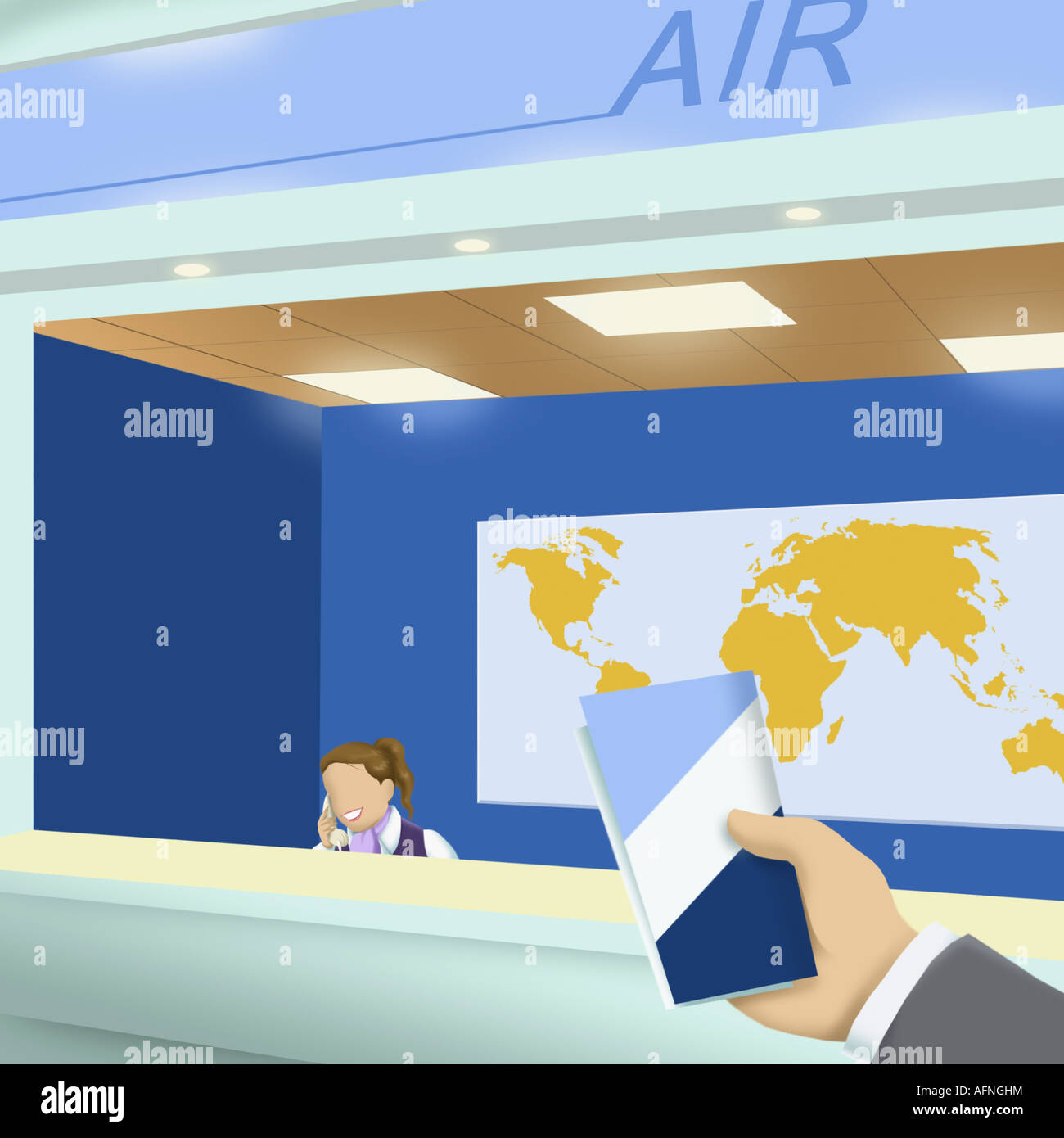 Human hand holding a passport Stock Photo - Alamy