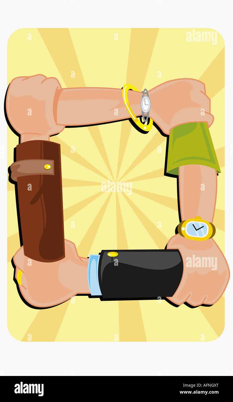 Close-up of human hands forming a square Stock Photo - Alamy