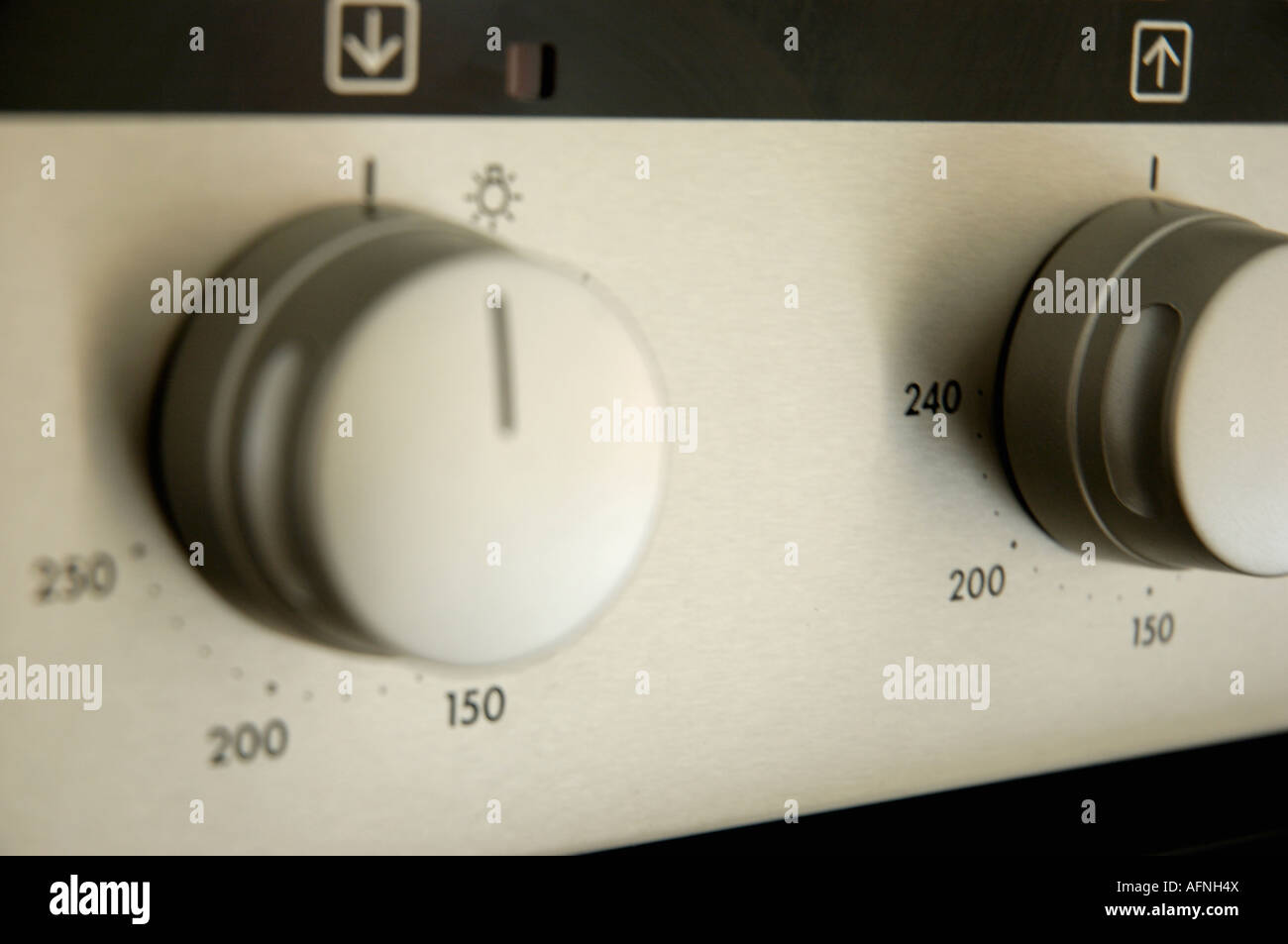Close up of temperature dials on electric oven Stock Photo - Alamy
