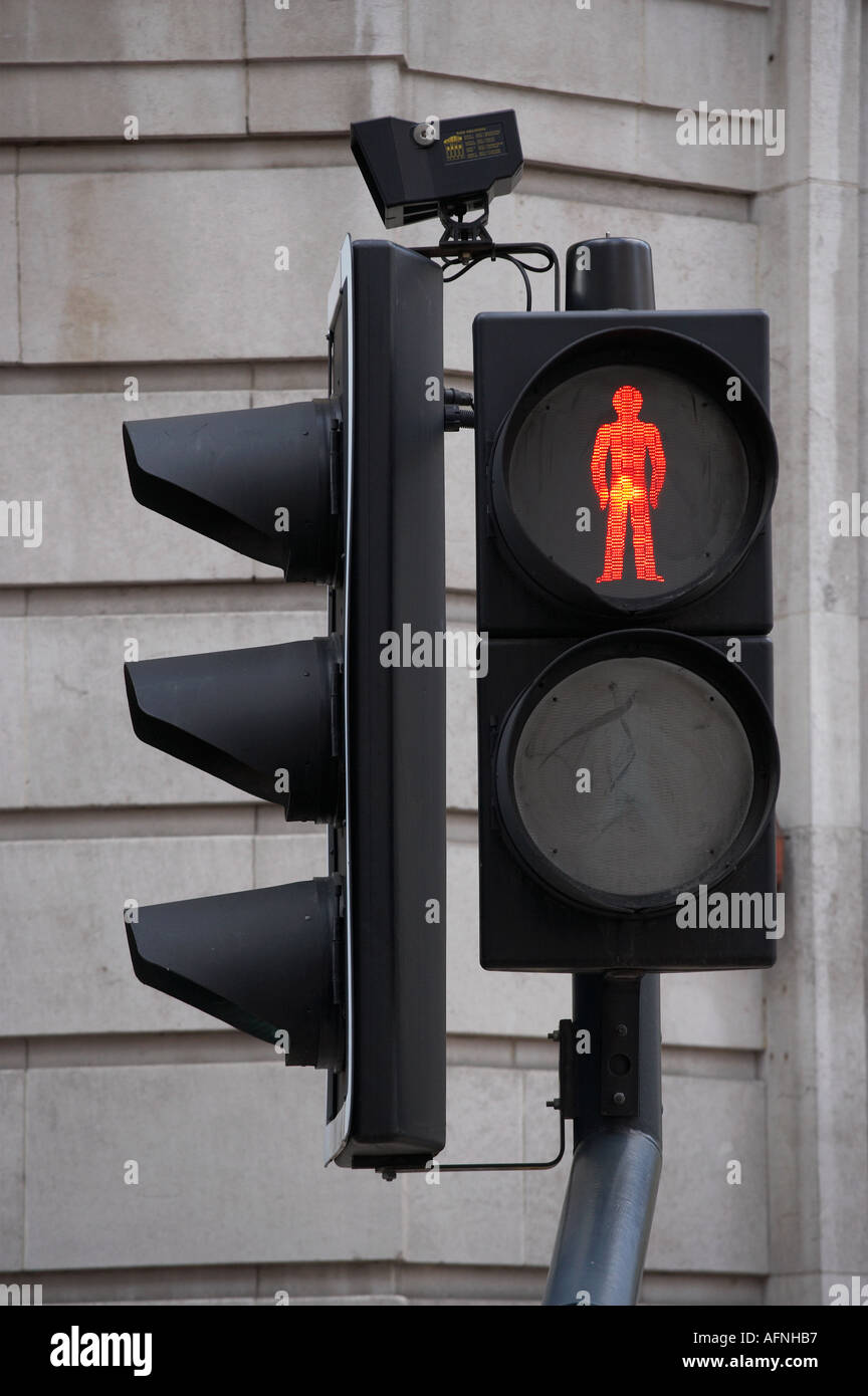 Red Man Pedestrian Crossing High Resolution Stock Photography and ...