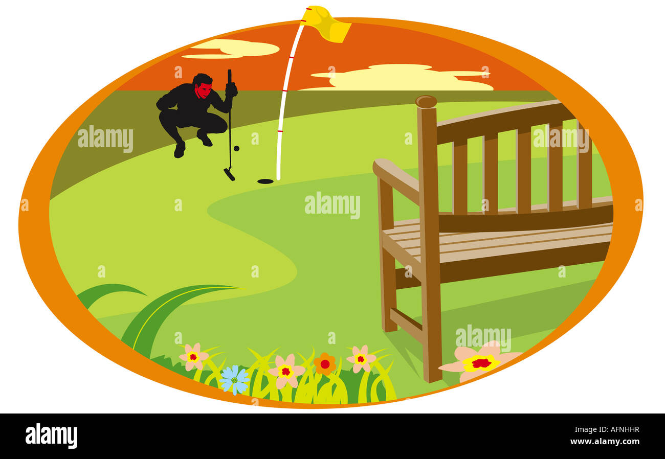 Sport golf squatting looking hi-res stock photography and images - Alamy