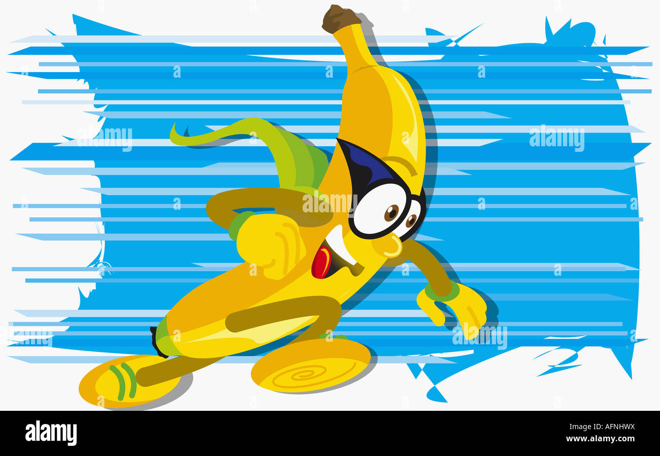 Banana representing a human Stock Photo - Alamy