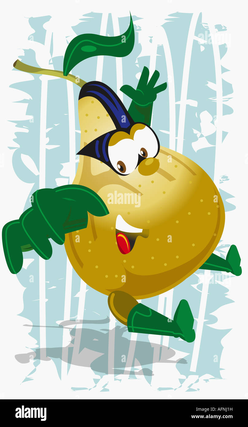 Pear representing a human Stock Photo - Alamy