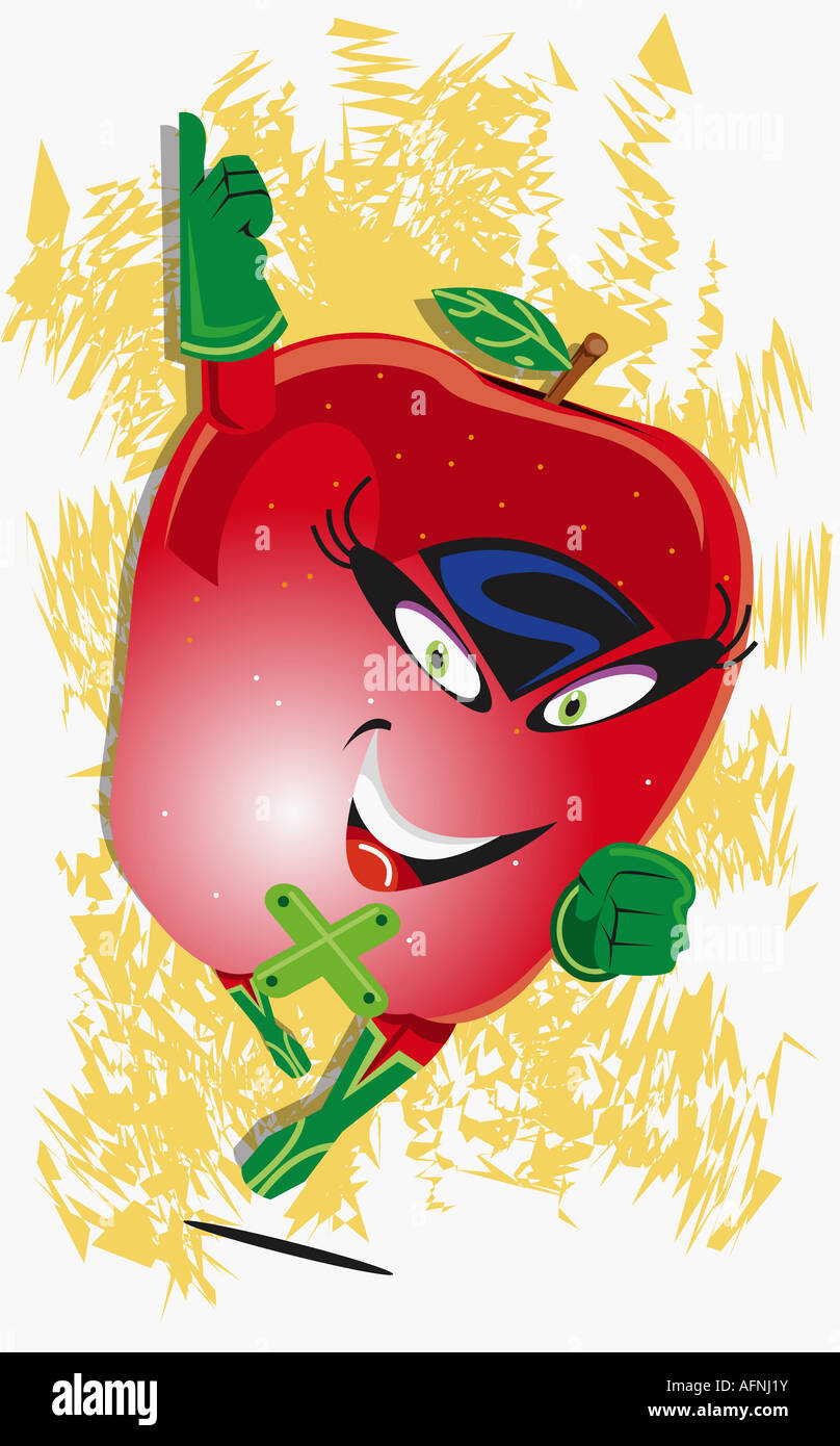 Apple representing a human Stock Photo - Alamy