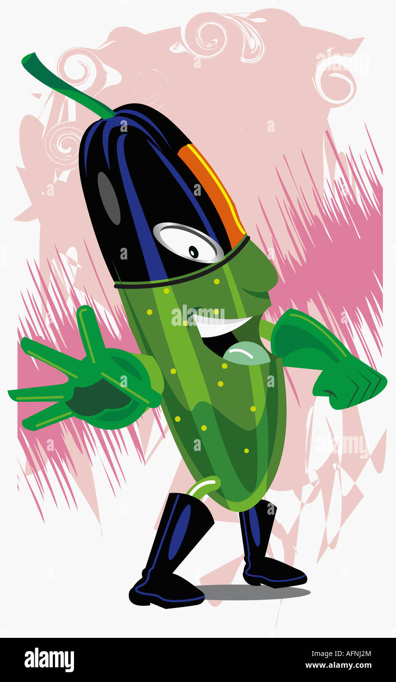 Cucumber representing a human Stock Photo - Alamy