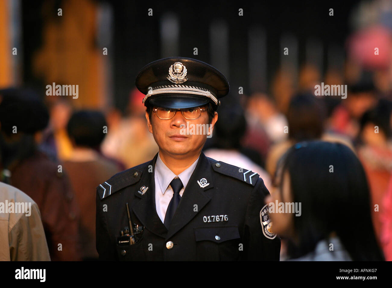 Shanghai China City policemen on patrol on the Nanjing Road Stock Photo ...