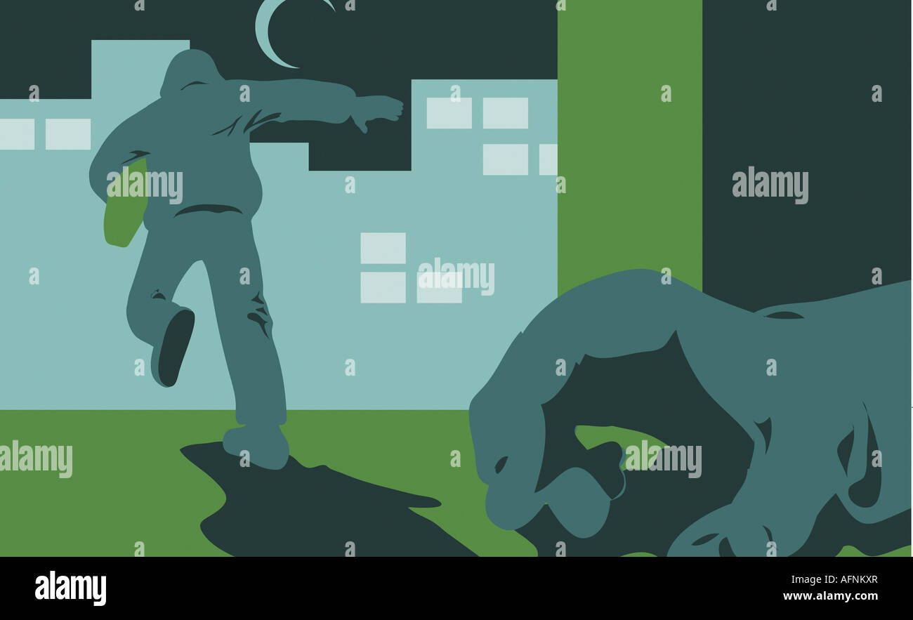 Thief running with a bag Stock Photo - Alamy