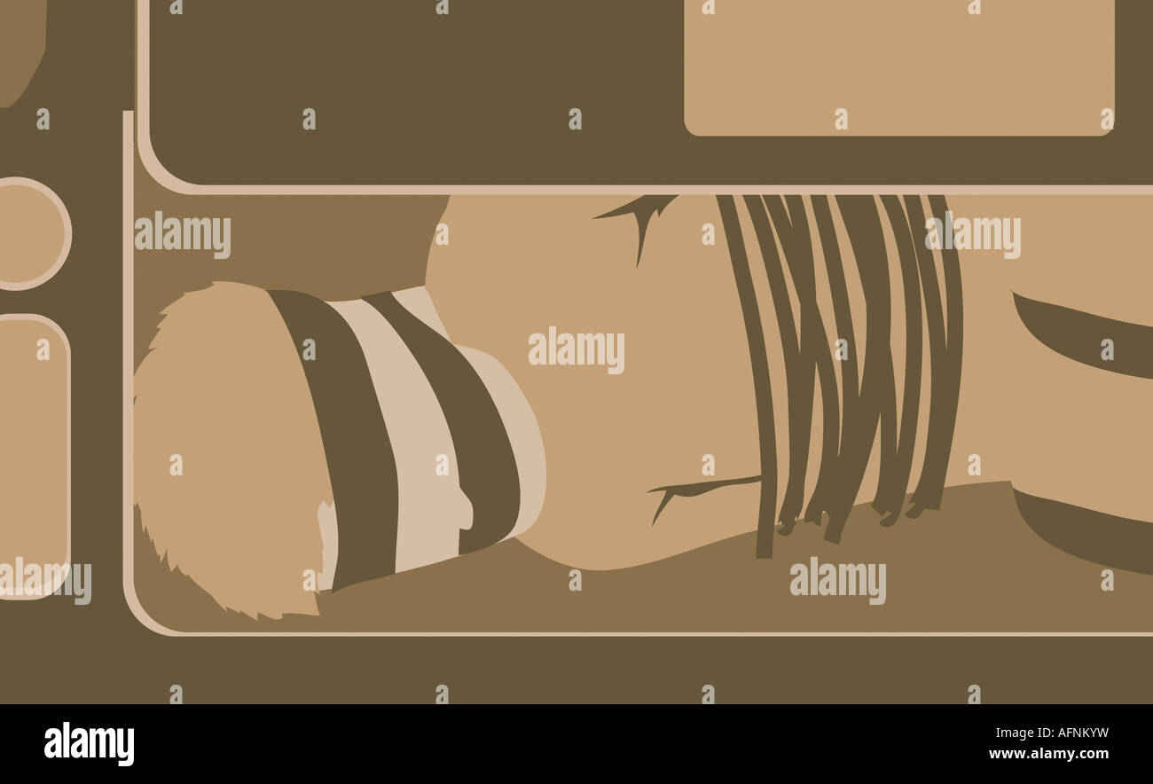 Man tied up with rope Stock Photo - Alamy